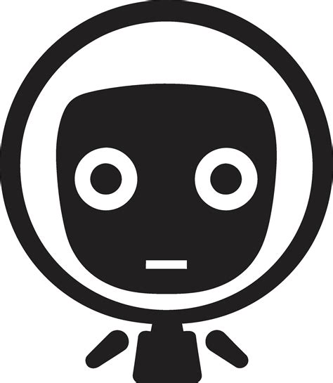 Pint Sized Pal Badge Vector Icon Of A Cute Robot For Compact Connections Byte Sized Bot Insignia