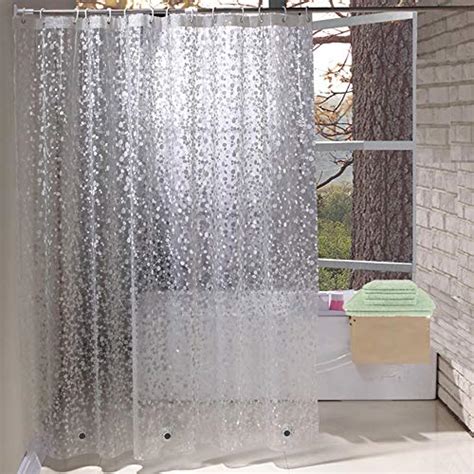 Eurcross Clear Shower Curtain Liner With Design 3d Cobblestone Thick