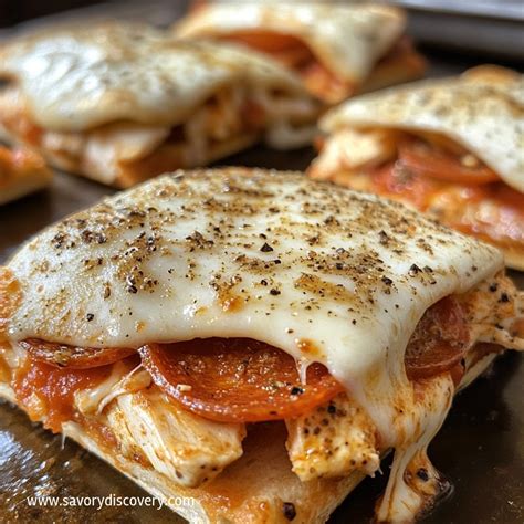 Chicken And Pepperoni Pizza Melts Savory Discovery