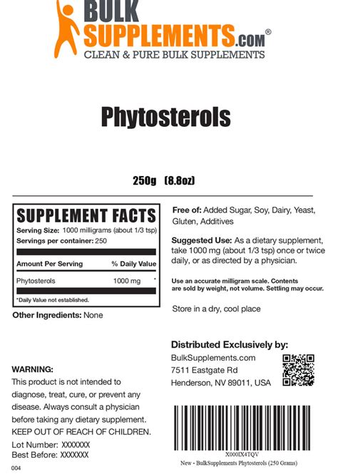 Phytosterols Supplements Cholesterol Support Supplement