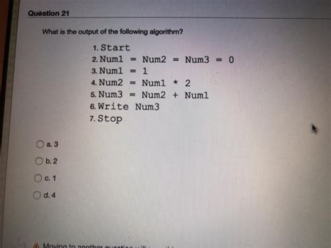 Solved Question What Is The Output Of The Following Chegg