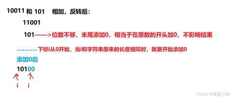 【java题解】以二进制加法的方式来计算两个内容为二进制数字的字符串相加的结果 二进制字符串求和java csdn博客