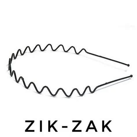 Metal Black Zik Zak Hair Band For Personal Size Regular At Rs 33