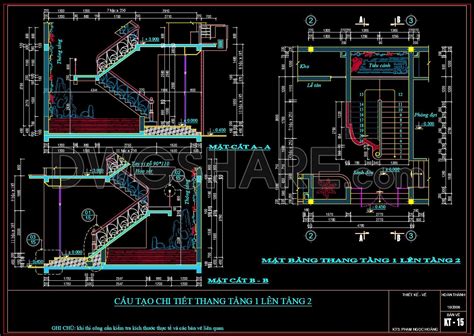 106 Detailed Drawings Of Stairs In Autocad File