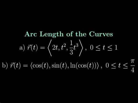 Arc Length Formula Calculus