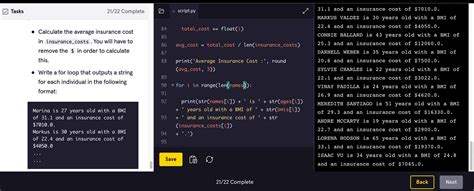 Python Strings Medical Insurance Project Data Science Codecademy