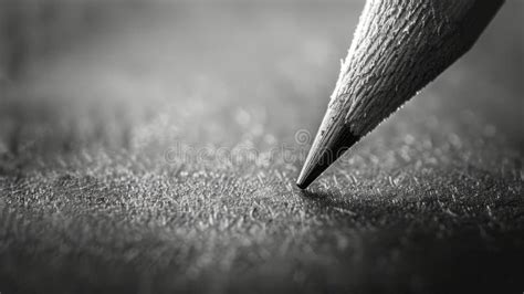 Close Up Of Pencil Tip On Surface Stock Image Image Of Monochrome