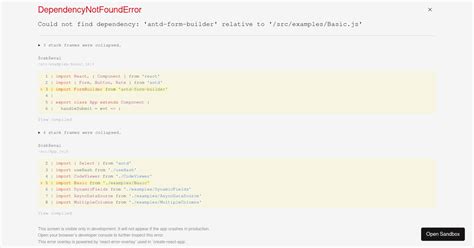 Antd Form Builder Example Codesandbox