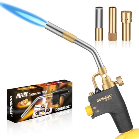 Dominox Propane Torch Head With 3 Nozzles Trigger Start Gas Torch For For Propane Map And Mapp