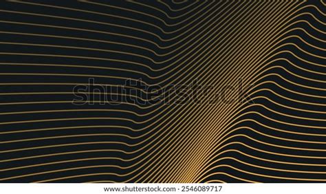 Black Abstract Background Gold Curve Lines Stock Vector Royalty Free 2546089717 Shutterstock