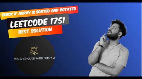 Check If Array Is Rotated And Sorted Youtube