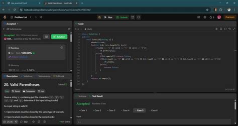 solved leetcode q20 with stacks and brackets ankush kumar singh