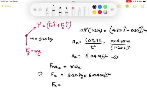 Solved Two Forces Act On A 3 20 Kg Object The Gravitational Force And A Second Constant Force