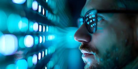 Realtime Cyber Security Analyst Detecting Network Breaches Concept