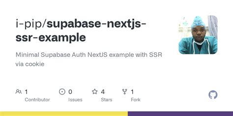 GitHub I Pip Supabase Nextjs Ssr Example Minimal Supabase Auth