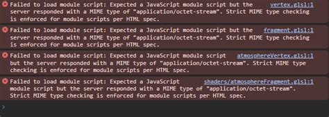 Javascript My Glsl Shaders Are Not Loading On Liveserver Or Github Pages Stack Overflow