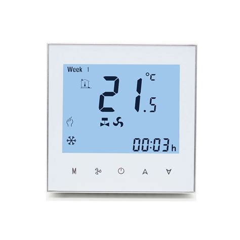 Two Pipe Four Pipe Remote Group Control Rs485 Fcu Thermostat With Keycard Function For Hotel