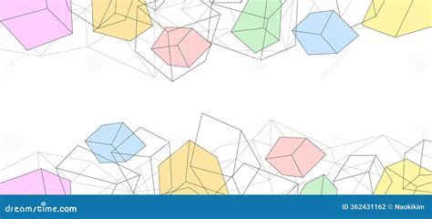 Rectangle Geometric Shape Outline Collection Orange Symbol Vector Illustration Cartoondealer