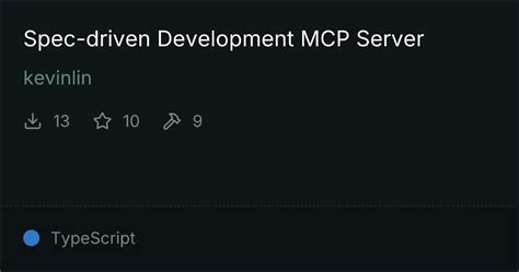 Schema Spec Driven Development Mcp Server Glama