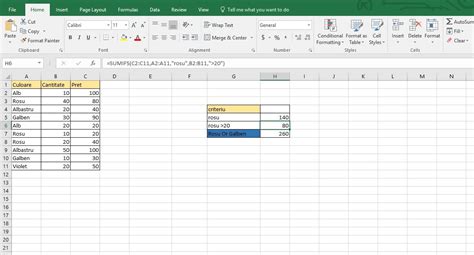 Excel Functii Matematice Sumifs Cursuri Excel