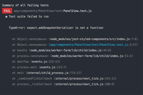 reactjs typeerror expect addsnapshotserializer is not a function