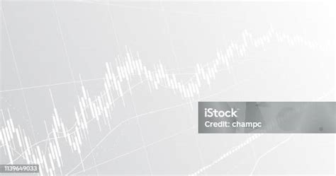 상승 추세 라인 그래프와 흑백 색상 배경에 촛대와 와이드 스크린 추상 금융 차트 배경 주제에 대한 스톡 벡터 아트 및 기타