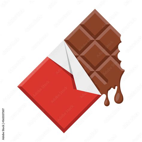Chocolate Bar Icon Chocolate Bar Bitten With Pieces Vector