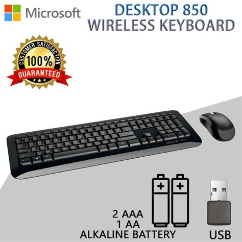 Microsoft Wireless 850 Desktop Wireless Keyboard With Mouse For Desktop With Mini Transciever