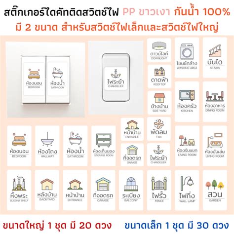 มี 2 ขนาด สติ๊กเกอร์สวิตช์ไฟ สติกเกอร์ Pp กันน้ำ สติกเกอร์ไฟ โคมไฟ หลอดไฟ ทั่วบ้าน ห้องนอน