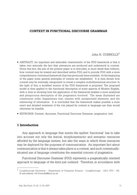 Pdf Context In Functional Discourse Grammar
