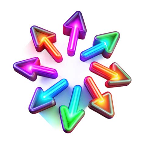 Vibrant 3d Neon Arrows Abstract Background Illustration 55720386 Png