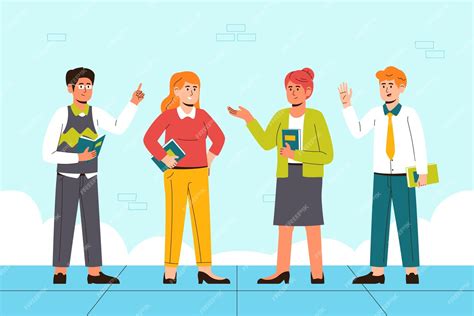 학교 손으로 그린 평평한 어린이 그림 무료 벡터