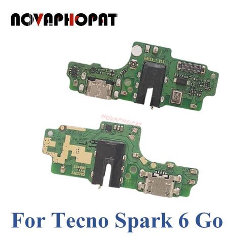 Novaphopat For Tecno Spark 6 Go Ke5 Usb Dock Charging Port Plug Charger Headphone Audio Jack