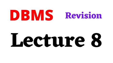 Dbms Revision Lecture 8 File Organization In Dbms Types Of File Organization Isam
