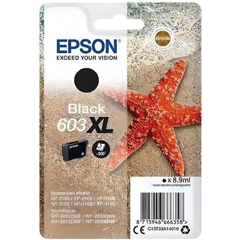Cartouche Dencre Epson 603 Xl Noir Etoile De Mer Epson Leroy Merlin