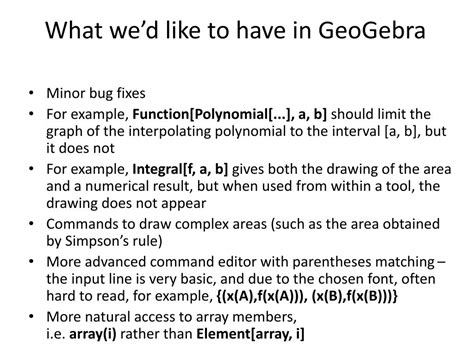 Ppt Enhancing Numerical Integration Teaching With Geogebra In High