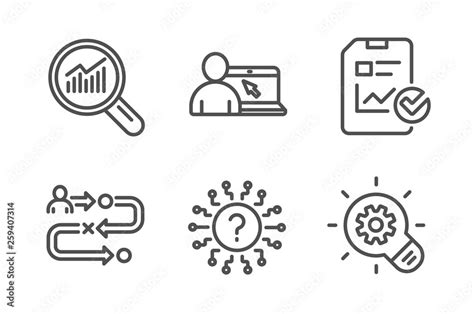 Report Checklist Data Analysis And Question Mark Icons Simple Set