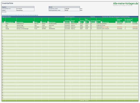 Tankliste Excel Vorlage Wunderbar Inventarliste Vorlage Ideen