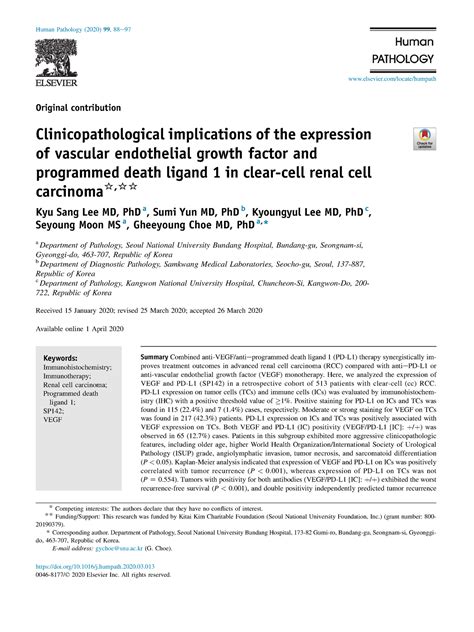 Clinicopathological Implications Of The Expression Of Vascular Endothelial Growth Factor And
