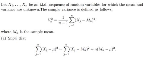 Solved Let X Xn Be An I I D Sequence Of Random Chegg