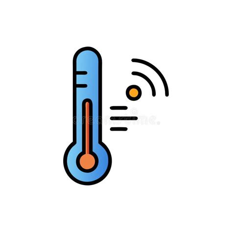 Icono Del Sensor De Temperatura Para La Medición Foto De Archivo Ilustración De Sondeo