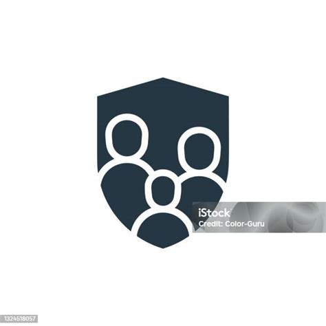 가족 보험 아이콘 웹 사이트 디자인 및 모바일 앱 개발 인쇄를위한 글리프 가족 보험 아이콘 흰색 배경에 고립 된 채워진 글리프 보험 컬렉션에서 가족 보험 아이콘 가족에 대한