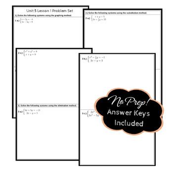 Precalculus Unit 5 Lesson 1 Systems Of Equations TPT