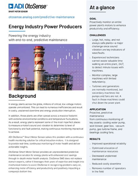 SMS Use Case For Energy Industry Power Producers ADI OtoSense