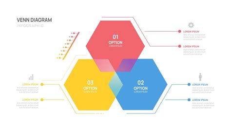 Infografía Hexágono Geométrico Venn Diagrama Gráfico Modelo Para
