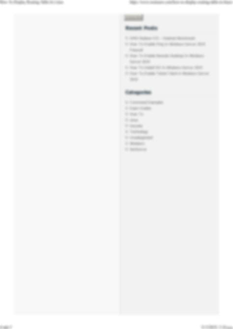 SOLUTION How To Display Routing Table In Linux Studypool
