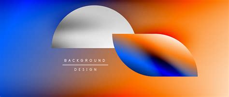 그라데이션이 있는 원과 둥근 모양 최소한의 추상적인 배경 둥근 기하학적 모양 깨끗하고 구조화된 디자인 0명에 대한 스톡 벡터