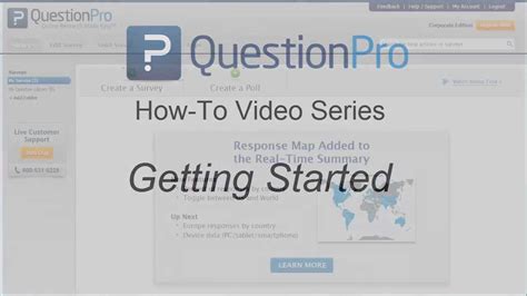 Questionpro Getting Started Creating Survey Youtube