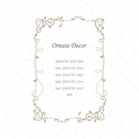 간단한 장식 프레임 디자인 벡터 Eps Uidownload