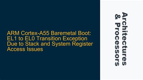 Arm Cortex A55 Baremetal Boot El1 To El0 Transition Exception Due To